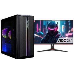 Captiva Business-PC-Komplettsystem &raquo;Power Starter R82-909 TFT Bundel&laquo; 60,5 &prime;&prime; AMD Ryzen 7 AMD 32 GB RAM 2.000 GB SSD schwarz Windows 11 Home 64-bit