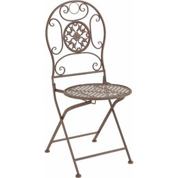 Locker Klappstuhl () aus Metall braun Metall B/H/T: 40cm x 91cm x 40cm