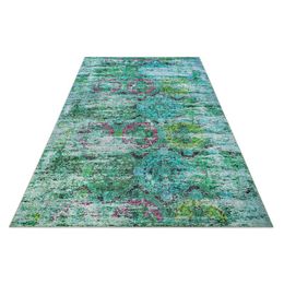 Wecon Home Teppich &raquo;Focus&laquo; rechteckig 6 mm H&ouml;he Vintage, Baumwolle, Kurzflor, Wohnzimmer, Schlafzimmer, pflegeleicht Baumwolle B : 110cm 1 Stk., 6mm, 