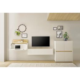 Home Affaire B&uuml;rom&ouml;bel-Set &raquo;CiTY/GiRON&laquo; Set, 3 Stk. tlg. Home Office wei&szlig; Holzwerkstoff B/H/T: 360cm x 122cm x 40cm, Holzwerkstoff