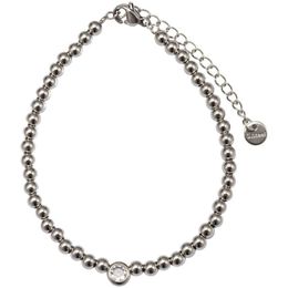 Firetti Damen Armband &raquo;Schmuck Geschenk Edelstahl Armschmuck Armkette&laquo; Made in Germany - mit Zirkonia (synth.) silber 22,5cm, Edelstahl