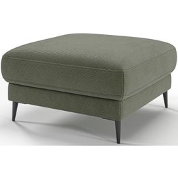 Home Affaire Polsterhocker &raquo;Downtown&laquo; passend zur Serie, auch in Cord gr&uuml;n 95% Polyester, 5% Nylon B/H/T: 80cm x 44cm x 80cm, Feincord