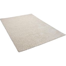 Sansibar Teppich &raquo;Munkmarsch Uni&laquo; rechteckig 20 mm H&ouml;he meliert, 100% Polyester, besonders weich, Wohnzimmer, Schlafzimmer beige Polyester B : 190cm 1 Stk., 