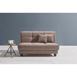 ell+ell ell + ell Schlafsofa &raquo;Tilda&laquo; Breite 125 cm, inkl. 2 Zierkissen braun 100% Polyester B/H/T: 125cm x 90cm x 100cm, Flachgewebe, Kaltschaum, ohne 