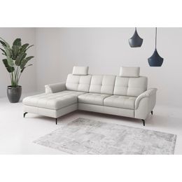 Sit & More sit&more Ecksofa &raquo;Zora&laquo; B/H/T: 262cm x 92cm x 164cm, NaturLEDER , Recamiere links,mit Bett,mit Bettkasten,R&uuml;cken echt