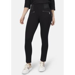 STOOKER WOMEN Damen Leggings "SIENNA Jerseyhose", schwarz, Gr. 40, Jersey, 67% Viskose, 27% Polyamid, 6% Elasthan, Hosen, Damenhose Slim Fit