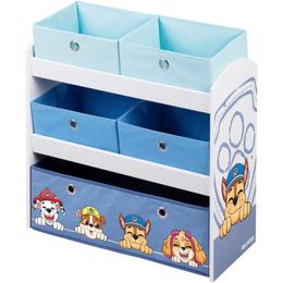 Roba Kinderregal &raquo;PAW Patrol, wei&szlig;&laquo; inklusive 5 Stoffboxen in 2 Gr&ouml;&szlig;en wei&szlig; B/H/T: 64cm x 60cm x 30cm, offene F&auml;cher