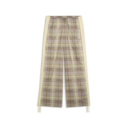 Puma Damen Sporthose "T7 Relaxed Tartan-Hose Damen", beige, Gr. XL, kariert, Obermaterial: 100% Baumwolle. Einsatz: 100% Baumwolle. Seitentasche &ndash;