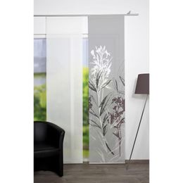 Vision S Schiebegardine &raquo;SEMORA&laquo; Paneelwagen 1 Stk. tlg. HxB: 260x60, Schiebevorhang Bambusoptik Digitaldruck grau Polyester 260cm, Paneelwagen, 60cm