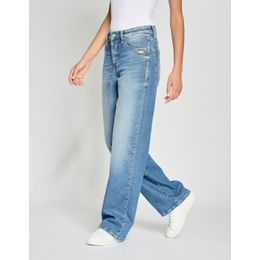 Gang Damen 5-Pocket-Jeans "94JUL", blau, Gr. 28, unifarben, 90% Baumwolle, 2% Elasthan, 8% Polyester, Jeans, im 5-Pocket-Style