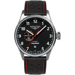 BAUHAUS Herren BAUHAUS Automatikuhr &raquo;Tornado&laquo; Armbanduhr, Herrenuhr, Made in Germany, Mechanische Uhr, analog, Tag schwarz Einheitsgr&ouml;&szlig;e