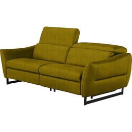 Egoitaliano 2,5-Sitzer &raquo;Dafne, elegantes Designsofa mit hohem Sitzkomfort&laquo; wahlw. mit elektrischer Relaxfunktion, Kopfteile manuell verstellbar gr&uuml;n Luxus-