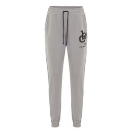Cipo & Baxx CIPO & BAXX Damen Trainingsanzug "Cipo & Baxx Jogginganzug WLR147", Gr. XL, grau, Obermaterial: 51% Viskose CV. 43% Polyester PES. 6% Elasthan EL.,