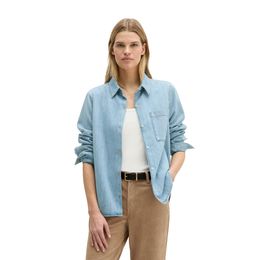 Marc O'Polo MARC O'POLO Damen Jeansbluse "aus flie&szlig;endem Organic Cotton", blau, Gr. XS, unifarben, Obermaterial: 100% Baumwolle, Blusen
