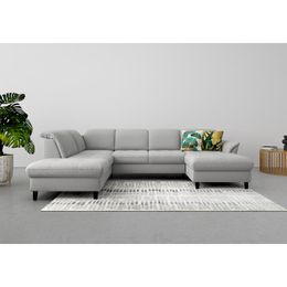 Sit & More sit&more Wohnlandschaft &raquo;Maggiore U-Form&laquo; wahlweise mit Kopfteilverstellung, Schlaffunktion und Stauraum grau 95% Polyester, 5% Polyamid B/H/T: 312cm 