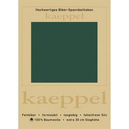 Kaeppel Spannbettlaken &raquo;Spannbettlaken Biber&laquo; 100% Baumwolle, kuschelig weich ideal f&uuml;r Winter gr&uuml;n Biber, Obermaterial: 100% Baumwolle B/L: 200cm, 1 Stk., 