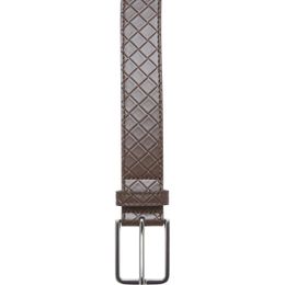 Urban Classics Herren Synthetikg&uuml;rtel "Urban Classics Woven Embossed Synthetic Leather Belt"braun, silber, Gr. L, 100% Polyurethan, G&uuml;rtel