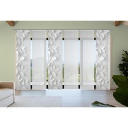 Vision S Schiebegardine &raquo;RIXA&laquo; Paneelwagen 6 Stk. tlg. Schiebevorhang,Bambusoptik,Digitaldruck,SET grau Polyester 260cm, Paneelwagen, 60cm