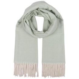 Capelli New York Damen Modeschal Strukturmuster, Fransenkante, w&auml;rmend gr&uuml;n Einheitsgr&ouml;&szlig;e