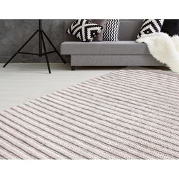 Kayoom Teppich &raquo;Natura 210&laquo; rechteckig 20 mm H&ouml;he Besonders hochwertige, handgearbeitete Qualit&auml;t beige Wolle B : 120cm 1 Stk., 20mm, L: 170cm