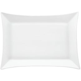 Van Well Servierplatte &raquo;Platte rechteckig, 45,5 x 33 x 2 cm, 4 St&uuml;ck&laquo; sp&uuml;lmaschinen- und mikrowellengeeignet wei&szlig; Steingut B/H/L: 33cm x 2cm x 45,5cm