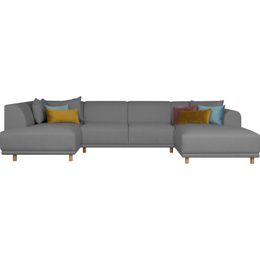 OTTO home Wohnlandschaft &raquo;Maroon U-Form&laquo; in skandinavischem Design, mit losen Kissen grau Struktur grob ( 100% POLYPROPYLEN;Struktur fein ( 100% 