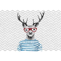 ARCHITECTS PAPER Fototapete &raquo;Atelier 47 Modern Deer 3&laquo; abstrakt glatt Vlies, Wand, Schr&auml;ge, Decke grau Vlies B/L: 4m x 2,7m