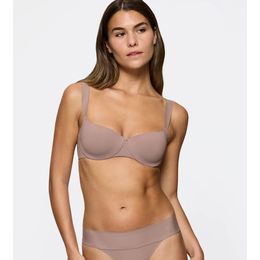 Triumph Damen Balconette-BH "Body Make-Up Illusion", Gr. 90, beige, Microtouch, Obermaterial: 49% Polyamid, 36% Polyester, 15% Elasthan, unifarben,
