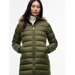 Tommy Jeans Damen Steppmantel "TJW ESSENTIAL HOODED DOWN COAT", gr&uuml;n, Gr. L, unifarben, Web, Obermaterial: 100% Nylon. Futter: 100% Polyester.