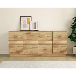 OTTO home Sideboard &raquo;Angers&laquo; Kommode, Push-to-open, 4 T&uuml;ren, Breite 180 cm braun Holzwerkstoff, MDF B/H/T: 180cm x 80cm x 38cm, 4 Stk.
