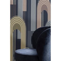marburg Vliestapete &raquo;Monument&laquo; matt glatt Wellenmuster moderne Tapete f&uuml;r Wohnzimmer Schlafzimmer K&uuml;che blau Vlies B/L: 0,53m x 10,05m, Rollen: 1
