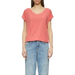 Qs Damen QS T-Shirt mit V-Ausschnitt rot XS (34)