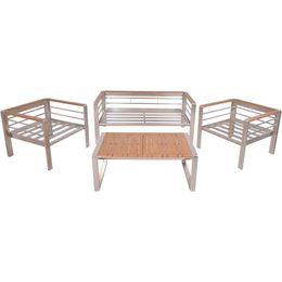 Garden Pleasure Gartenlounge-Set &raquo;FLORENCE&laquo; 4 Stk. tlg. silber Obermaterial: 100% Polyester Einheitsgr&ouml;&szlig;e
