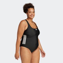 Damen Badeanzug "3S BLD SUIT PS", schwarz-wei&szlig;, Gr. 4X, adidas Performance, Obermaterial: 78% Polyamid, 22% Elasthan, Badeanz&uuml;ge