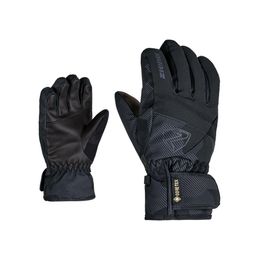 Ziener M&auml;dchen Skihandschuhe "LEIF-Z GORE-TEX JUNIOR", schwarz, Gr. 7, Polyester, Handschuhe, wasserdicht, winddicht, atmungsaktiv, warm
