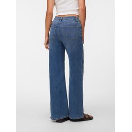 V&eacute;ro Moda VERO MODA Damen High-waist-Jeans "VMOLIVIA STRETCH HR WIDE JNS LI3182 NOOS"medium blau denim, Gr. XS, unifarben, Denim/Jeans, Obermaterial: 69%