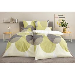 OTTO home Bettw&auml;sche &raquo;Carla ab Gr. 135x200 cm und in drei Qualit&auml;ten&laquo; 2 Stk. 100% Baumwolle, geometrisches Design, Kreise, Bierbaum by OTTO home gr&uuml;n 