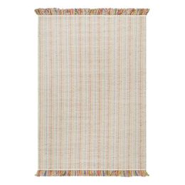 Esprit Teppich &raquo;Kids Durrie&laquo; rechteckig 6 mm H&ouml;he Kinderteppich, kurzflor, handgewebt, Wolle, nat&uuml;rlich, gestreift bunt Schurwolle B : 80cm 1 Stk., 6mm, L: 