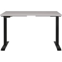 Germania Schreibtisch &raquo;Jet&laquo; moderne Farbvariationen, Breite 120/140/160/180 cm, Made in Germany beige B/H/T: 120cm x 72cm x 80cm, Gestellfarbe schwarz