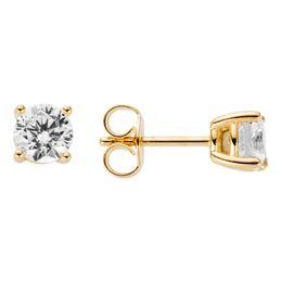 Firetti Damen Paar Ohrstecker &raquo;Schmuck Geschenk Gold 333 Ohrschmuck Ohrringe Solit&auml;r Lab Grown&laquo; mit Brillanten 5mm, 1 VS = sehr kleine Einschl&uuml;sse, 