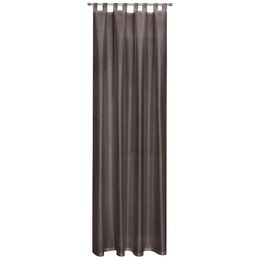 GERSTER Vorhang &raquo;Silko&laquo; Schlaufen 1 Stk. tlg. HxB: 235x140, Eleganter Schlaufenschal aus Taft grau Taft, Polyester 235cm, Schlaufen, 140cm