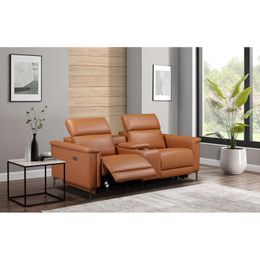 OTTO home 2-Sitzer &raquo;LUND, Naturleder, Kinosofa, Relaxfunktion, TV-Sessel, man./elektrisch&laquo; elektr. mit USB-A, Kopfteilverstellung, Getr&auml;nhalter u. 