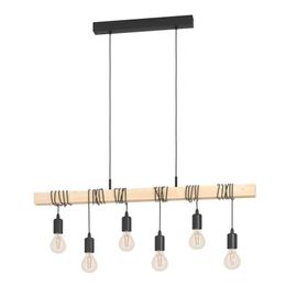 Eglo H&auml;ngeleuchte &raquo;TOWNSHEND&laquo; E27 1 Stk. Wohnzimmer, Esszimmer, 6-flammig, 110x10,5x100cm braun 6, &Oslash; 0 H: 110cm, 1 Stk.