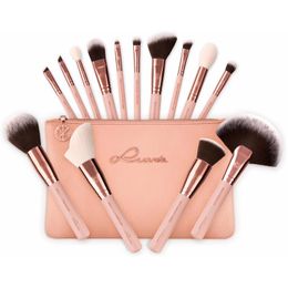 Luvia Cosmetics Damen Kosmetikpinsel-Set &raquo;ESSENTIAL BRUSHES - ROSE GOLDEN VINTAGE&laquo; vegan rosa Einheitsgr&ouml;&szlig;e