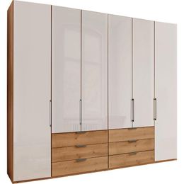 Wiemann Faltt&uuml;renschrank &raquo;Monaco&laquo; Teil-Glasfront sowie hochwertige Beschl&auml;ge inkl. Schubladend&auml;mpfung braun Floatglas, Holzwerkstoff B/H/T: 246,9cm x 