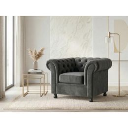 Home Affaire Sessel &raquo;BRONNOY Chesterfield Sessel mit aufwendiger Knopfheftung, Breite 108cm&laquo; Polstersessel mit geschwungenen Armlehnen, Chesterfield-