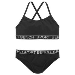 Bench. M&auml;dchen Bustier-Bikini "Yva Kids", schwarz, Gr. 134, unifarben, Recycling-Polyamid, Bikini-Sets, in sportlichem Design und Farben