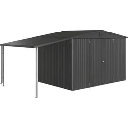 BioHort Ger&auml;tehaus-Anbaudach &raquo;f&uuml;r Ger&auml;tehaus Europa Gr.4/Gr.5, verschiedene Farben&laquo; grau Stahlblech Einheitsgr&ouml;&szlig;e