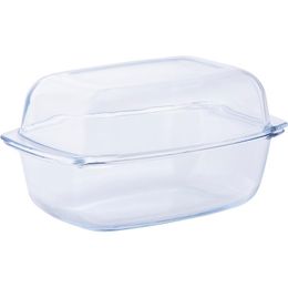 Van Well Auflaufform Glas feuerfestes Glas, 7 Liter transparent Glas B/H/L/T: 21,5cm x 17,5cm x 34cm
