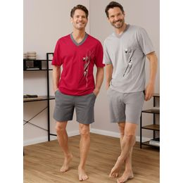 w&auml;schepur W&Auml;SCHEPUR Herren Shorty, Gr. 44, rot, 100% Baumwolle, Homewear-Sets